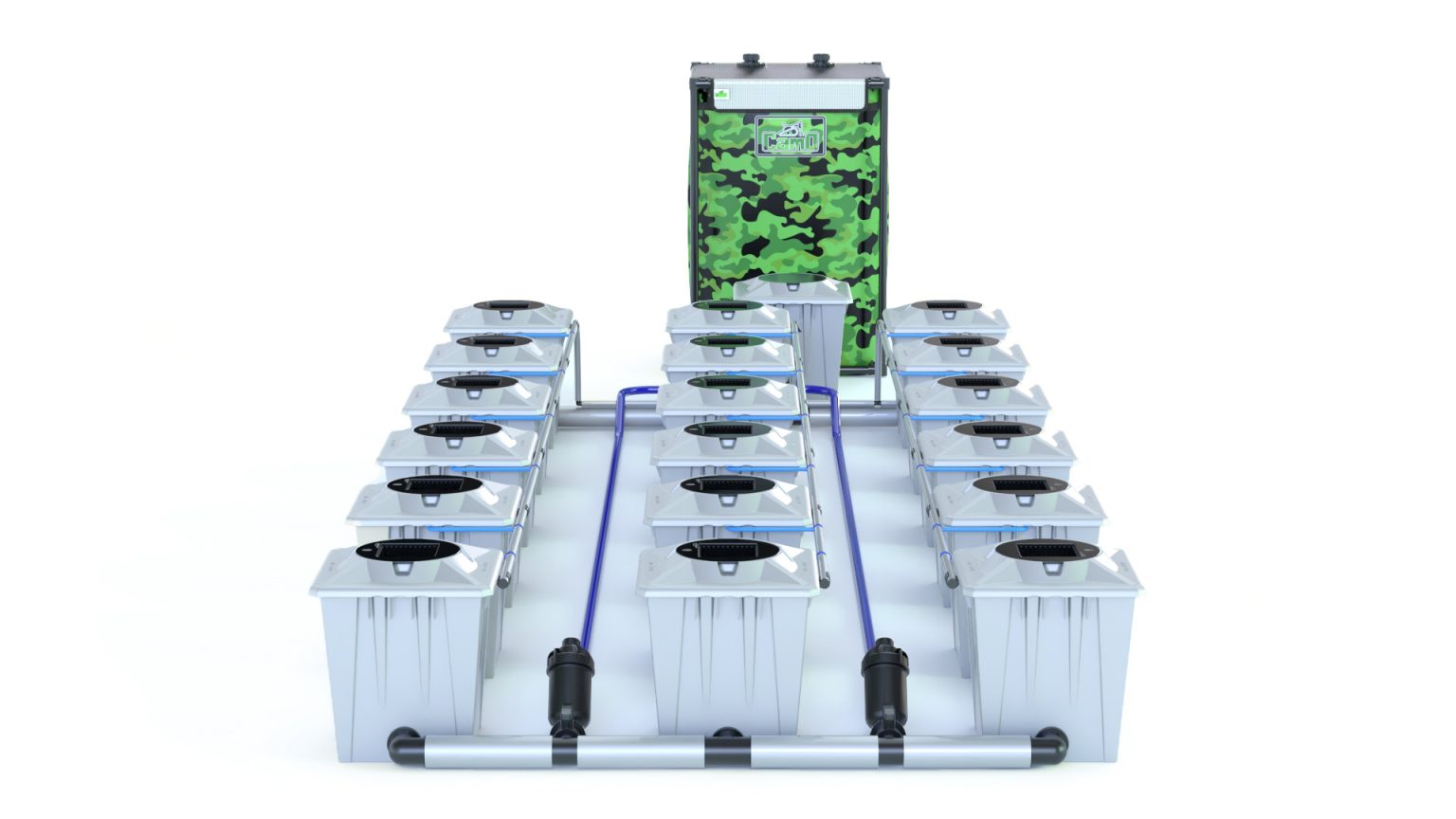 Alien Hydroponics – Rdwc 20L Pro Silver Series – 18 Bucket System ...